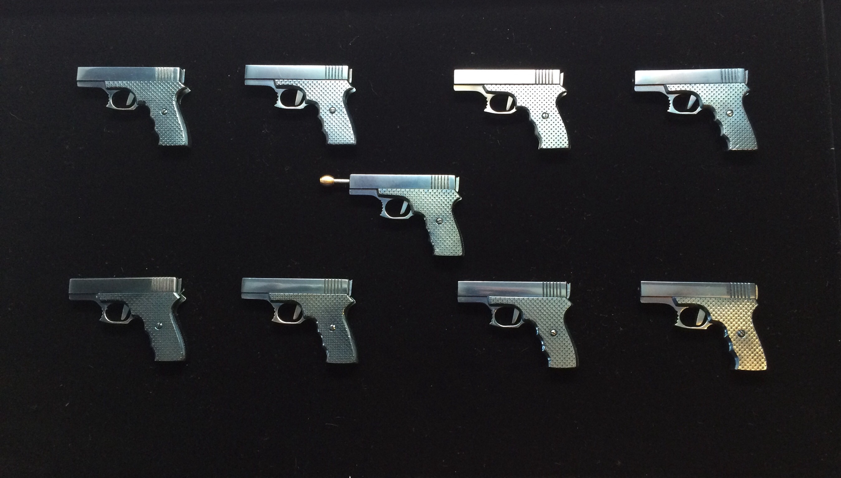 CUSTOM ORDER-GLOCK w/Blued Steel Grips 2mm Pinfire Pistol-PFGUSA ...